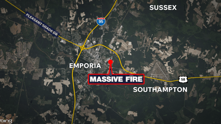 Old Georgia-Pacific plant in Emporia engulfed in flames