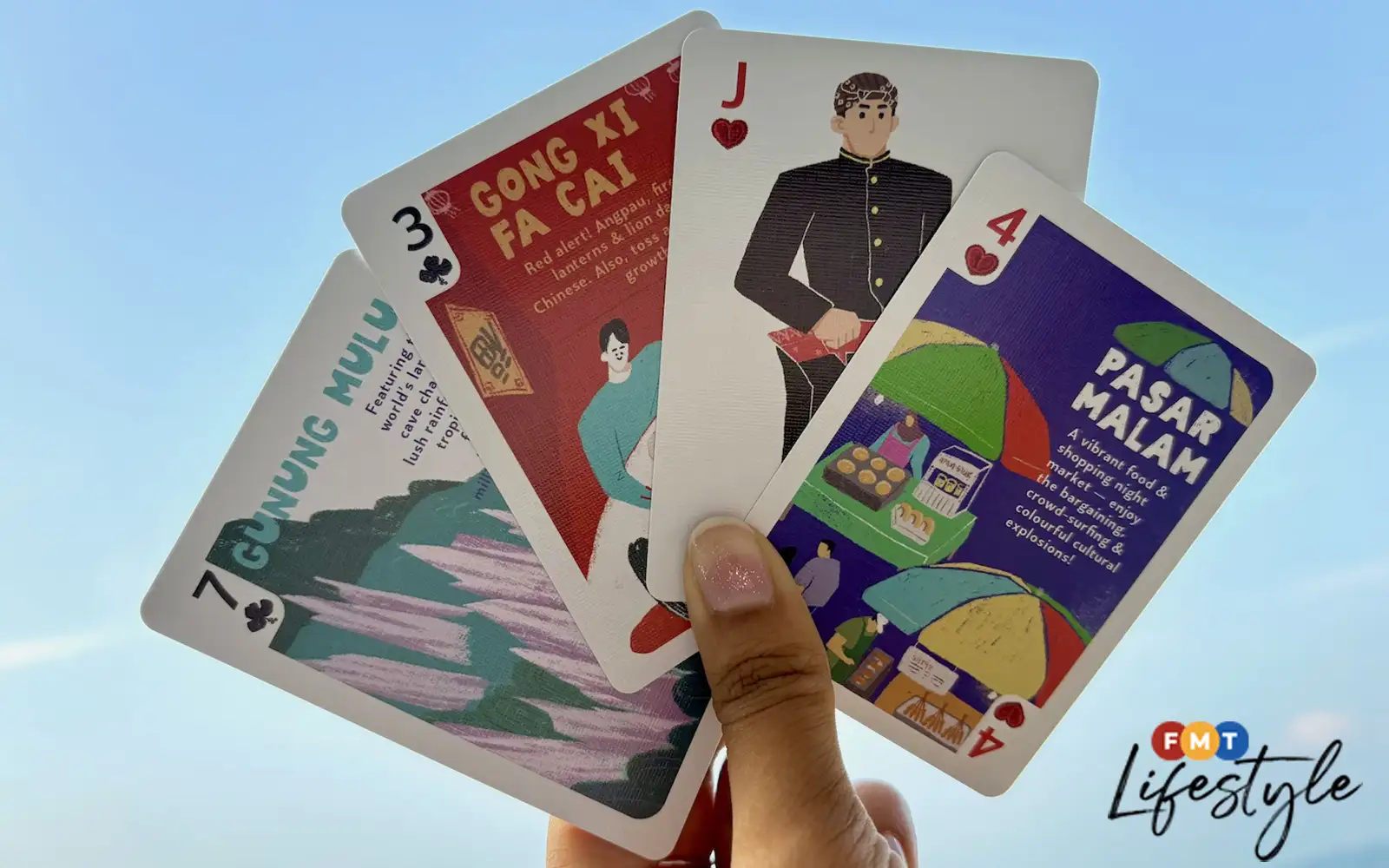 Malaysia, shuffled into a deck of cards