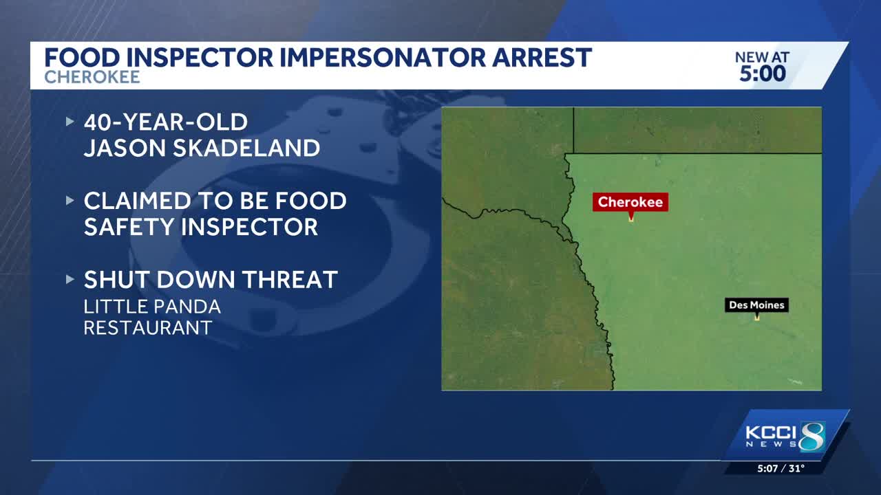 Iowa man accused of impersonating health inspector at restaurant