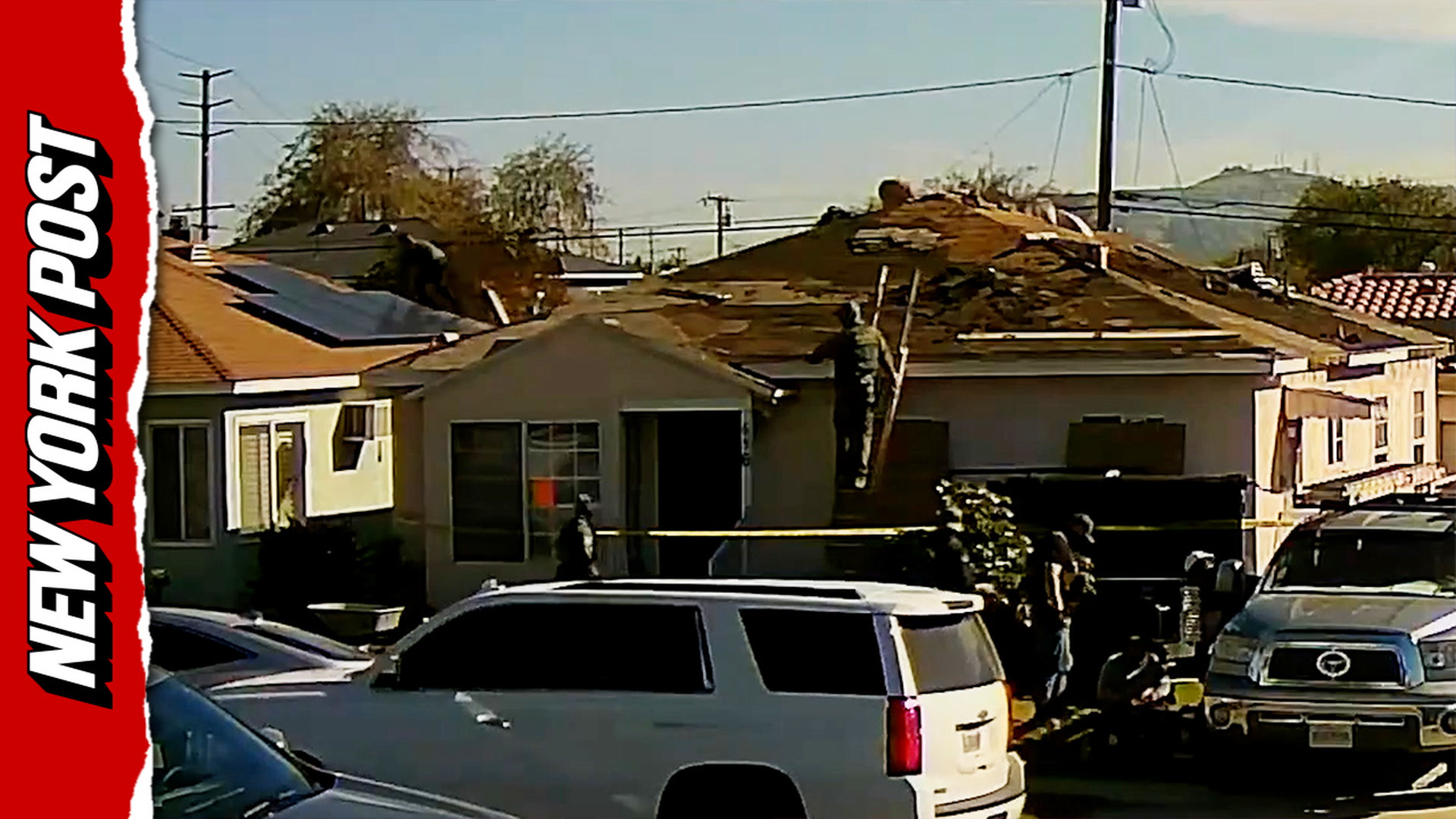 Construction workers leap across rooftops to escape ICE
