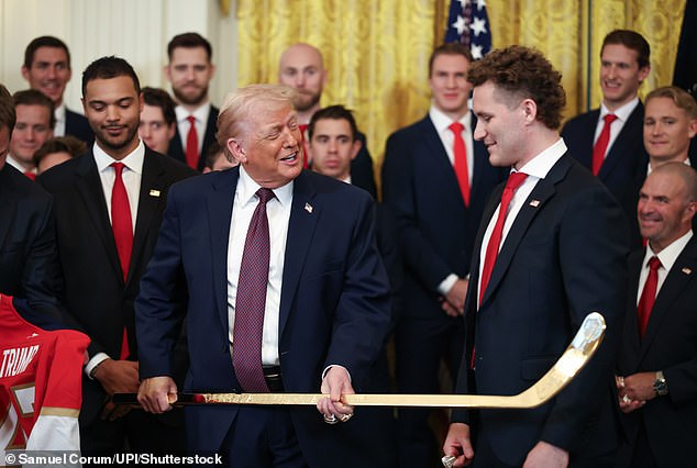Trump gushes over 'young beautiful' hockey players and teases ...