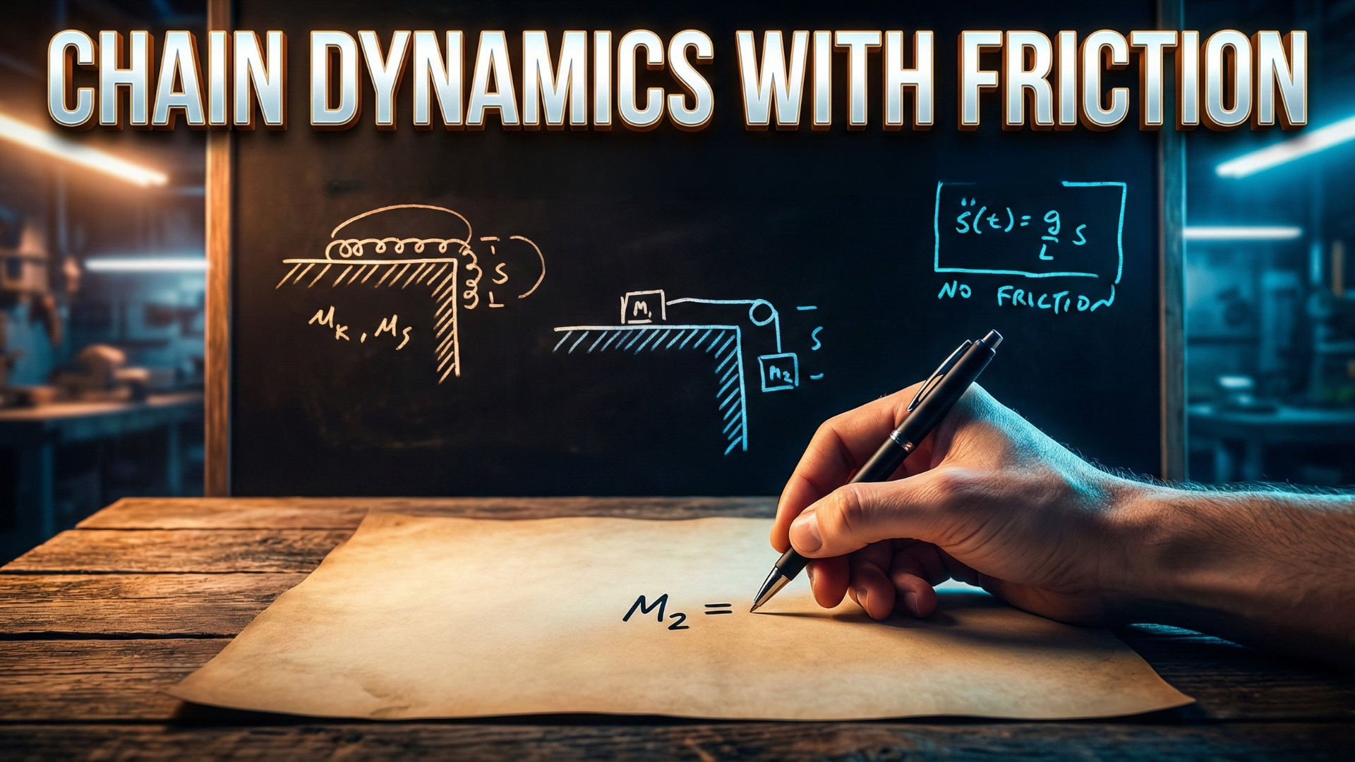 Exploring chain motion over a table under frictional forces