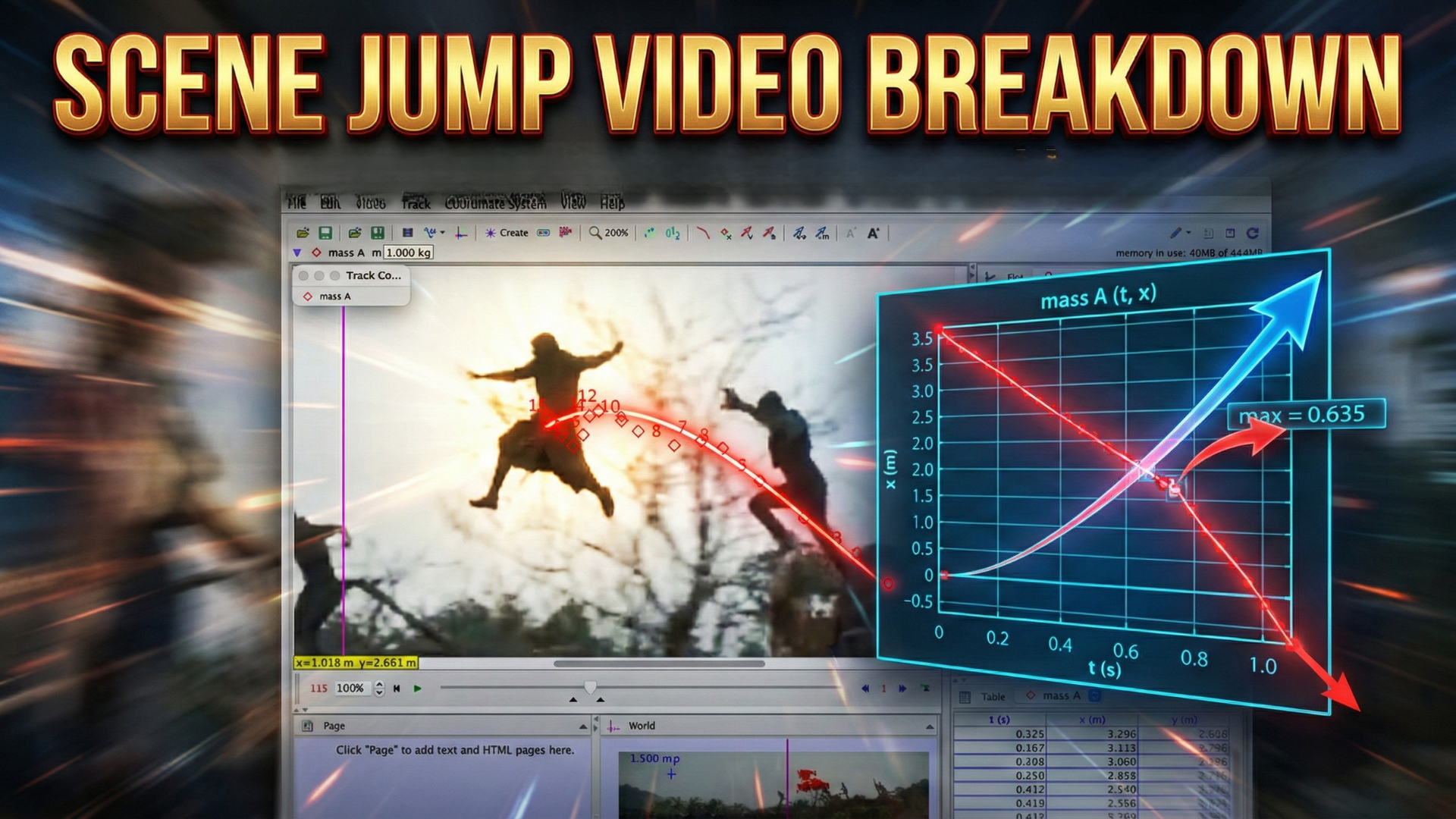 Analyzing stunt jumps in a scene from The Mandalorian