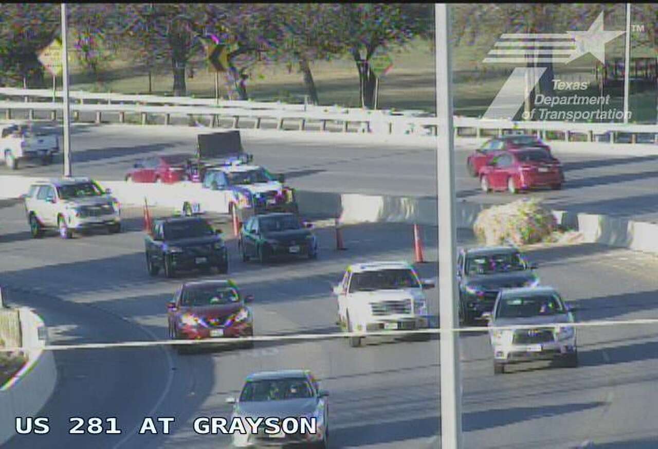 Hay bale causing traffic delays on major highway near the Pearl in San ...