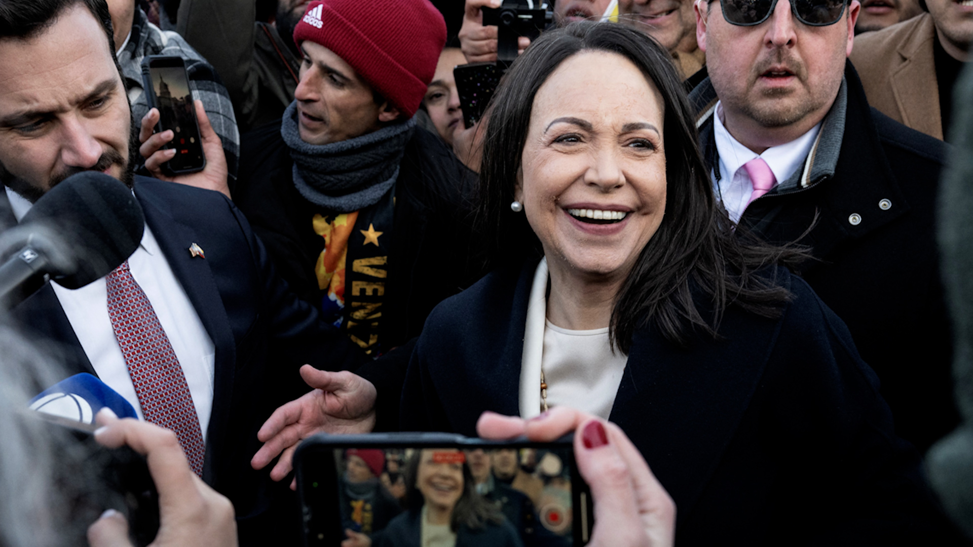 Maria Machado gives Nobel Peace Prize medal to Trump