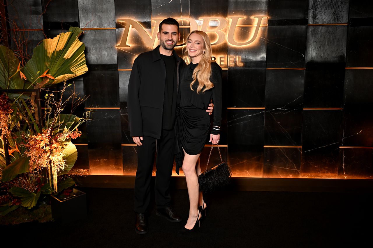 Lindsay Lohan sports a slinky LBD for rare date night with her husband ...