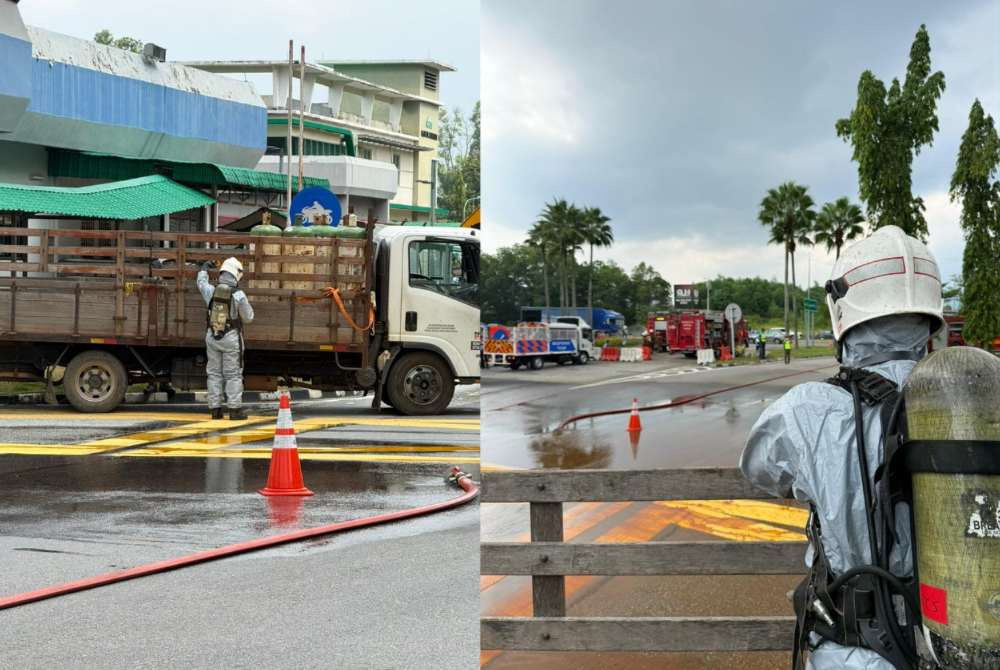 Ammonia gas leak leaves toll booth worker, security guard short of breath