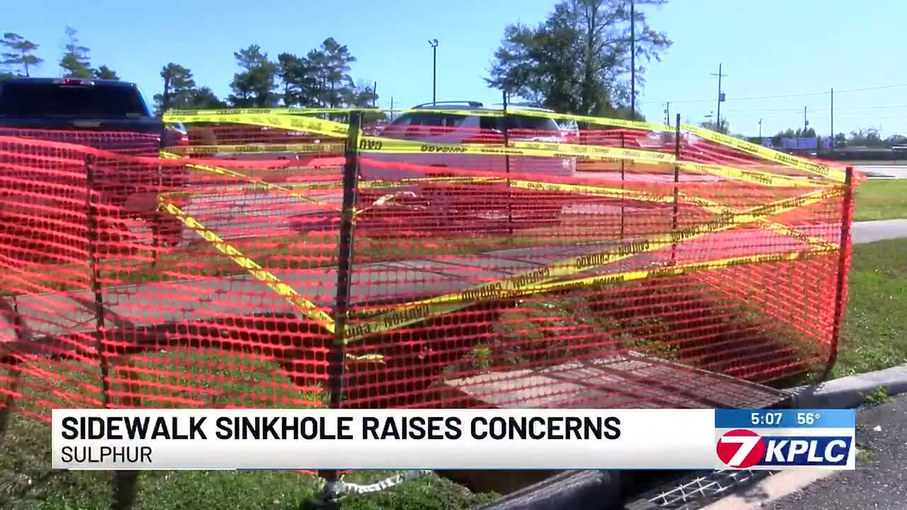 Sulphur sinkhole raises safety concerns near schools