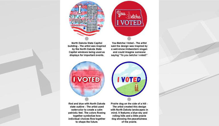 North Dakotans can vote for new "I Voted" sticker design