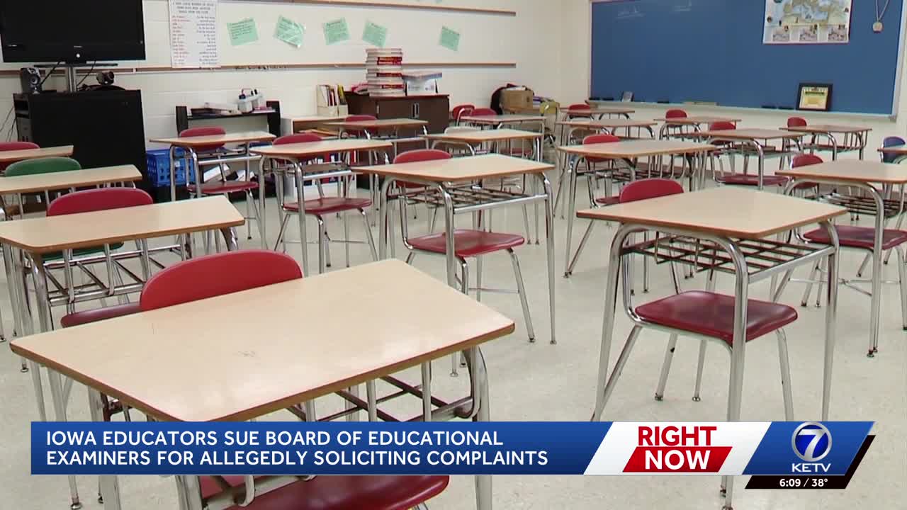Iowa educators sue Board of Educational Examiners for allegedly ...