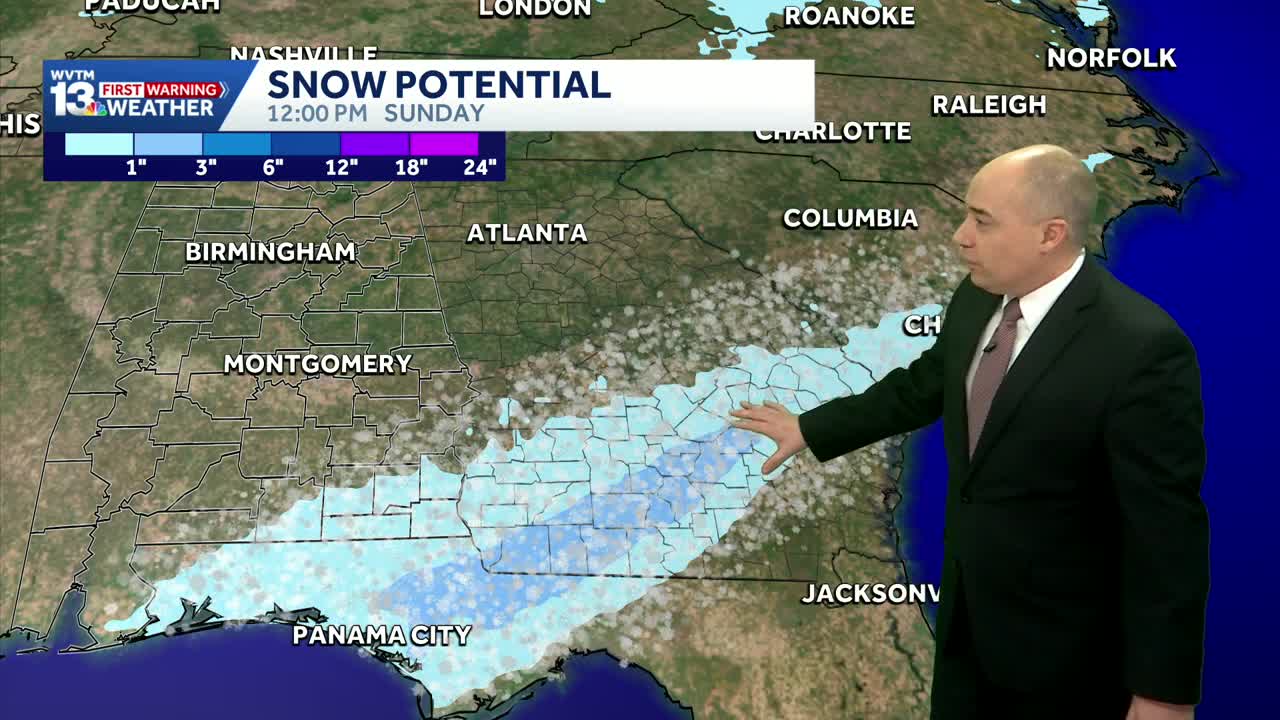 Tracking snow: Southeast Alabama could see some flurries with new ...