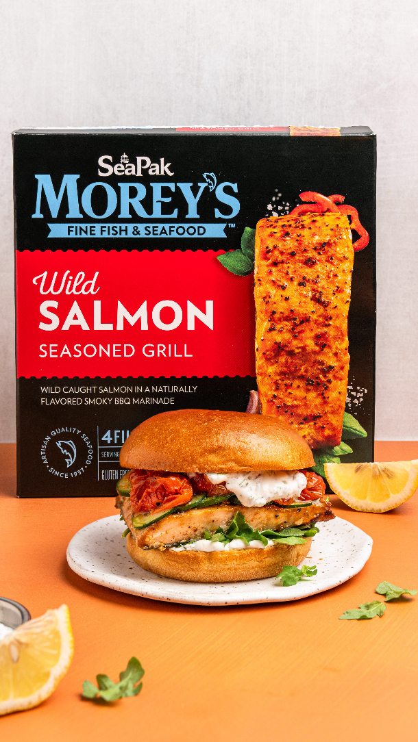 Wild salmon sandwich with fresh simple flavors