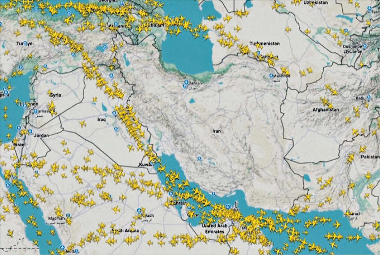 US deploys carrier strike group to Middle East; Iran closes airspace