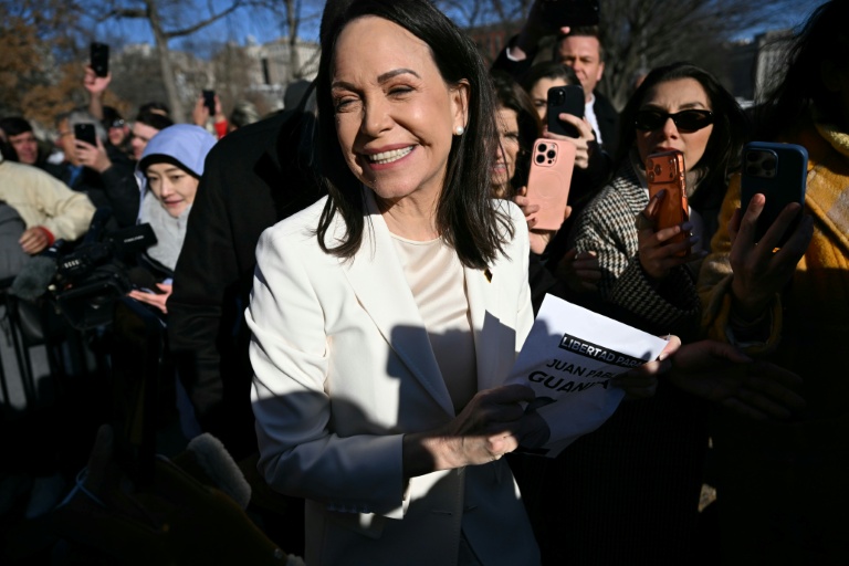 Venezuela's Machado says she 'presented' Trump with Nobel medal