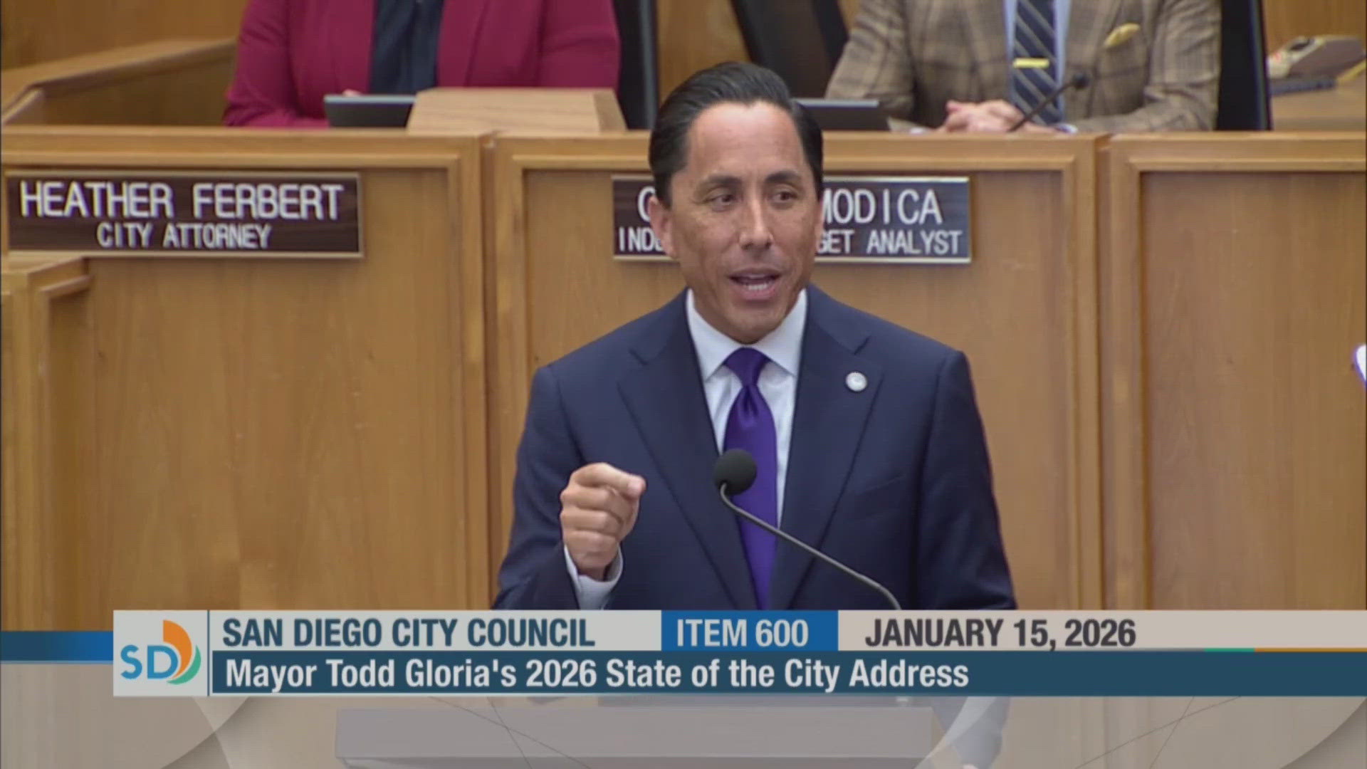 San Diego Mayor Gloria delivers 2026 State of the City address