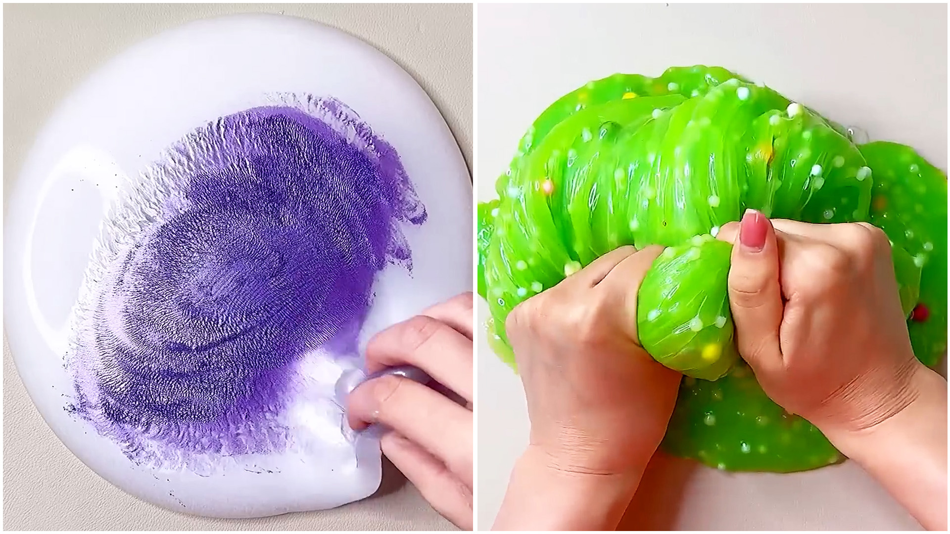 Colorful slime squish sounds
