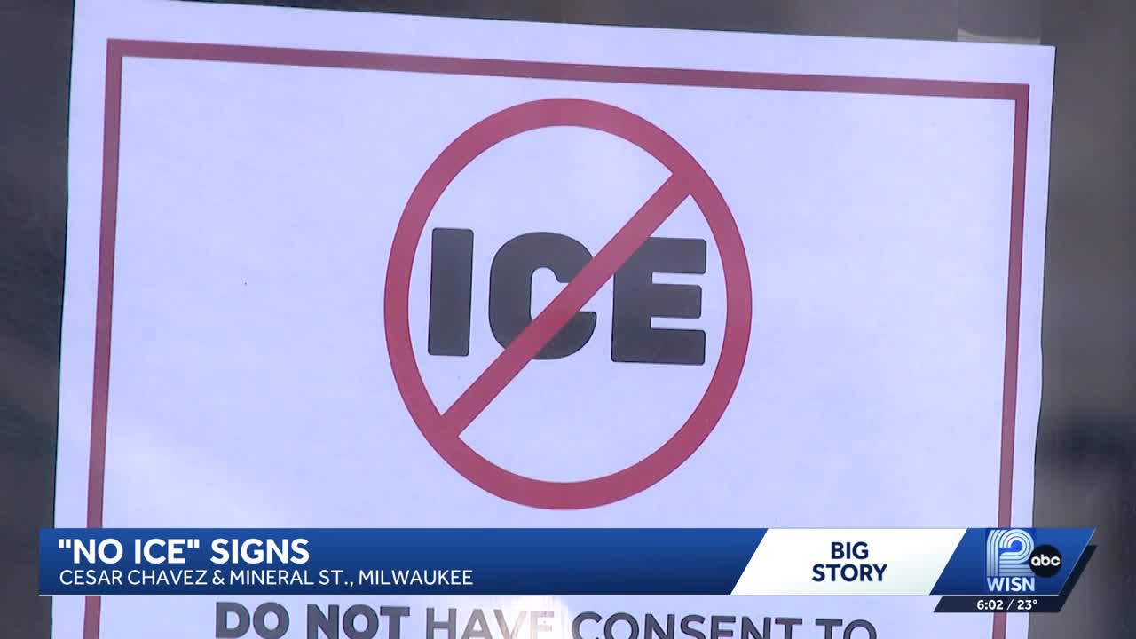 'No ICE' signs spread across Milwaukee as concerns grow