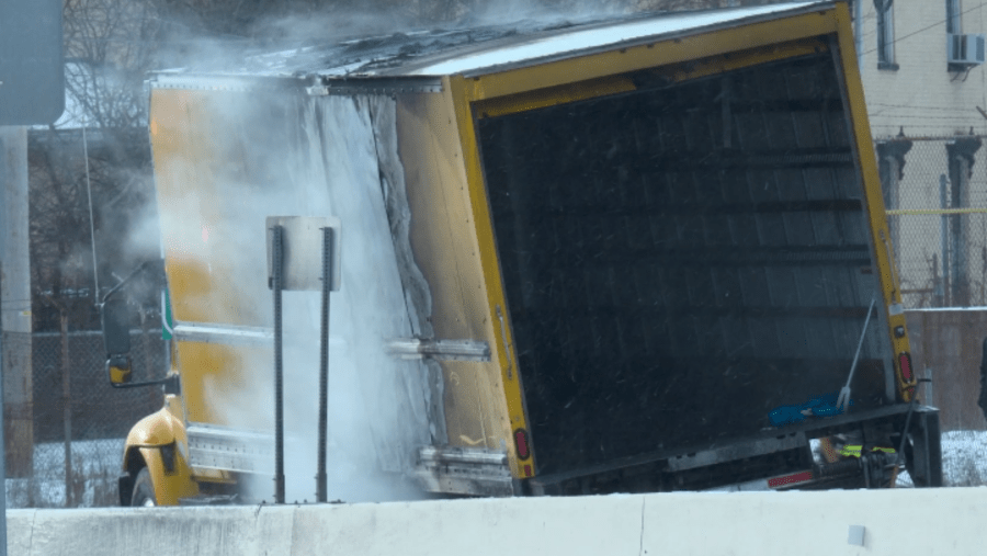Box truck catches fire in Ohio; driver escapes uninjured