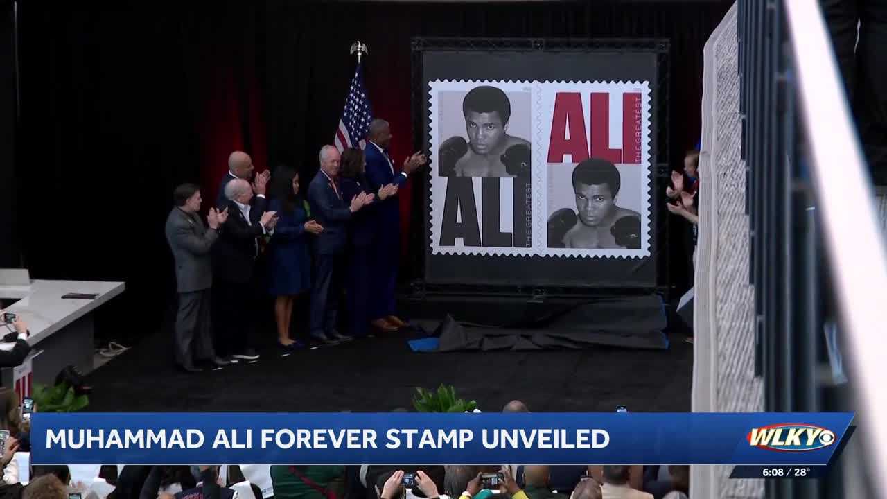 USPS unveils Muhammad Ali Forever stamp in his hometown as tribute to ...