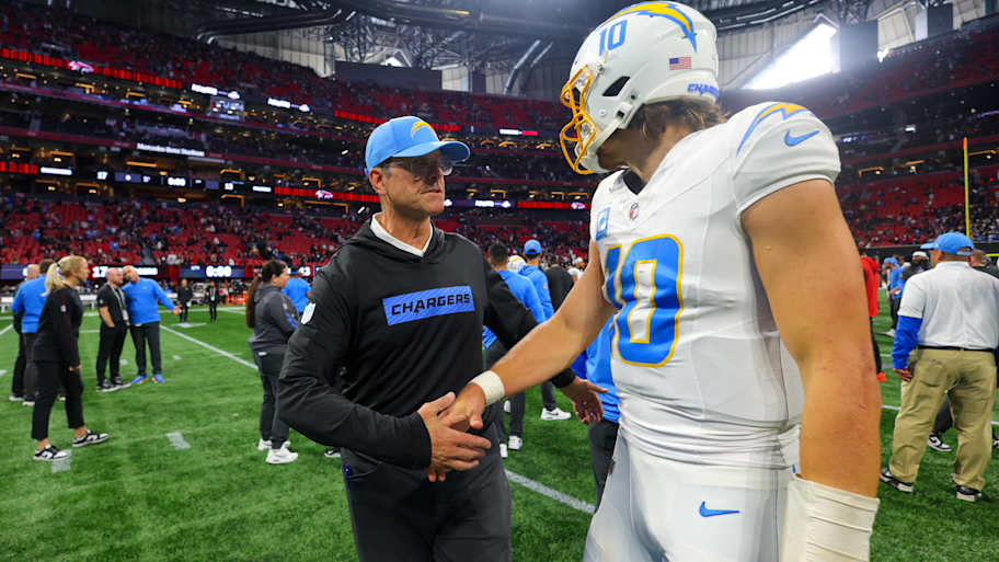 Jim Harbaugh had three-word defense of Justin Herbert amid recent ...