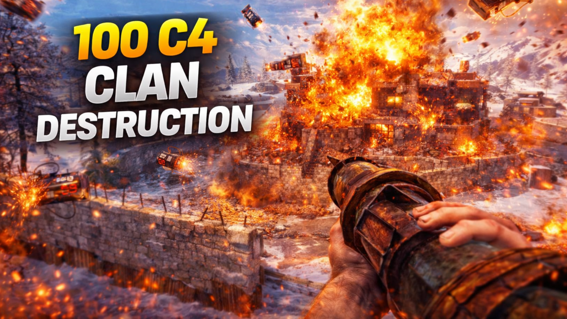 The biggest clan base on the server destroyed with 100 C4