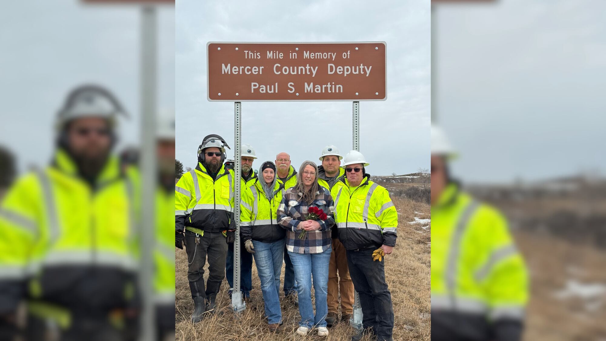 Signs installed honoring a mile for Dep. Paul Martin on Highway 200
