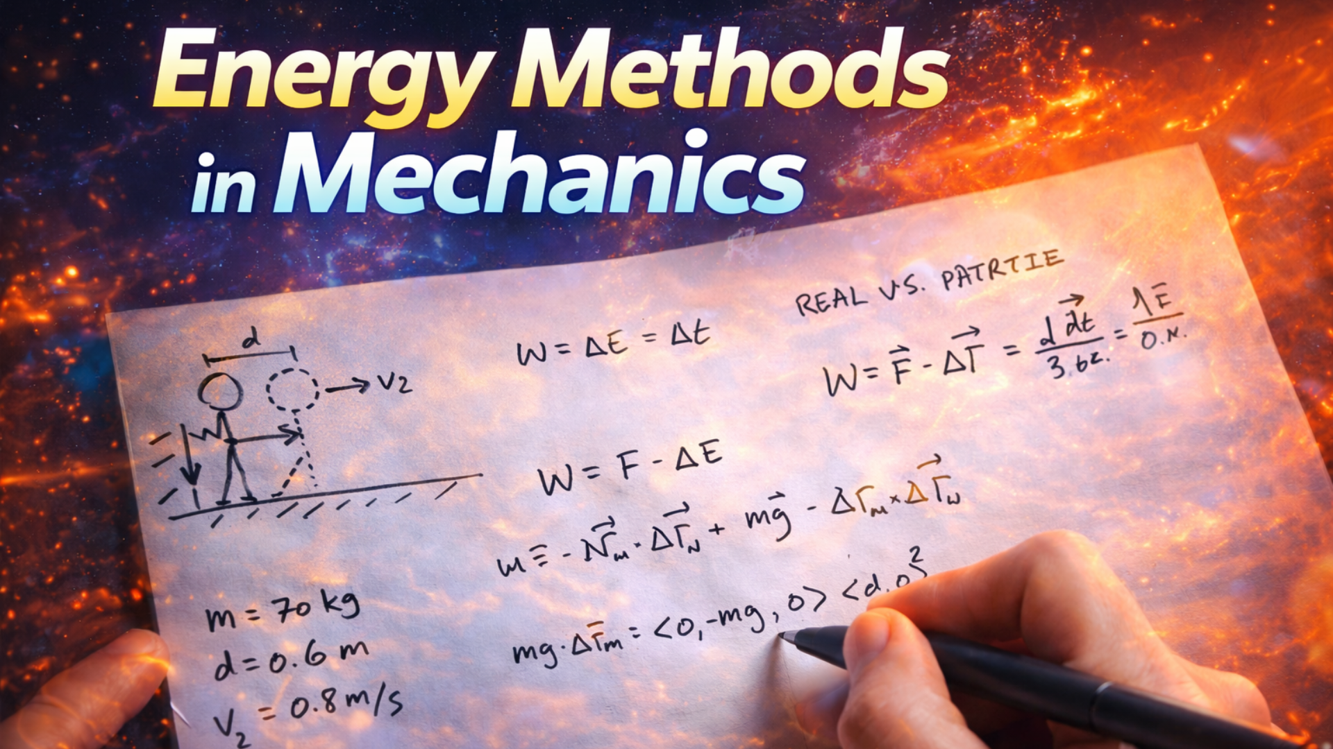 Applying the work–energy principle to real physical systems