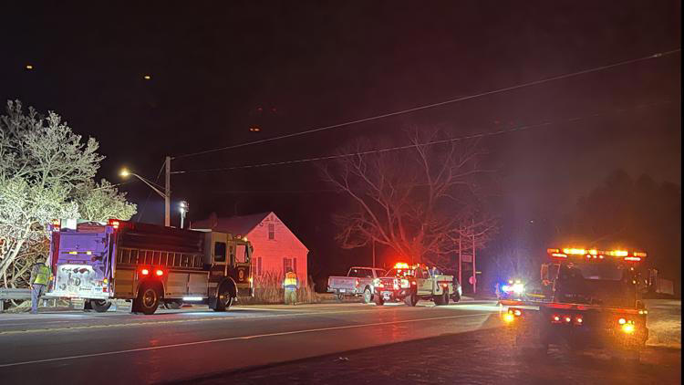 Life Star called after car hits house in Hampton: State police