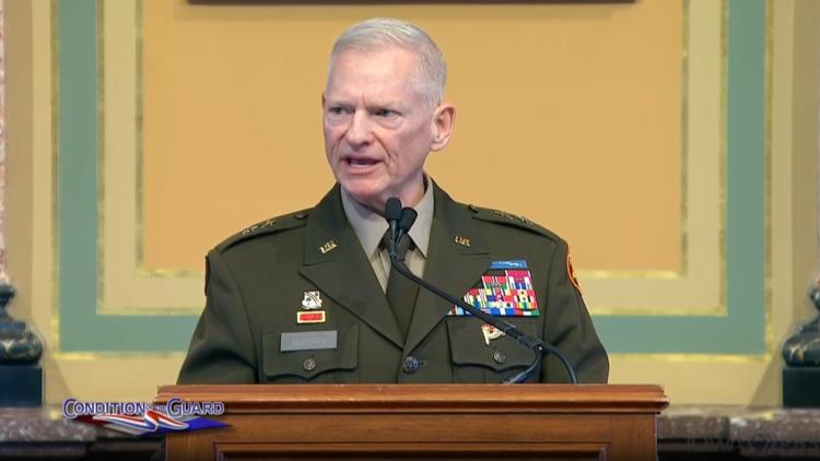 Iowa's Maj. Gen. Stephen Osborn gives Condition of the Guard address ...