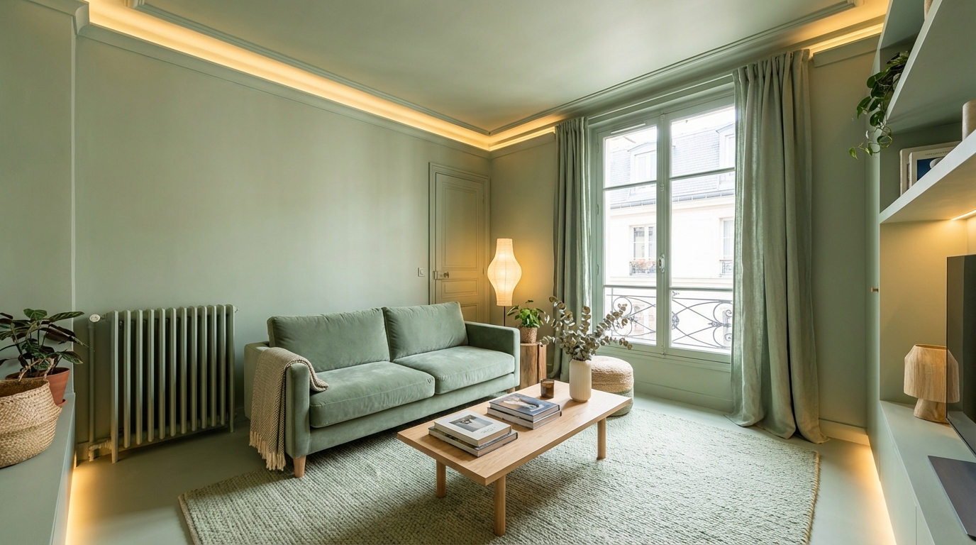 Si votre petit salon est blanc, vous ratez cette technique de peinture ...