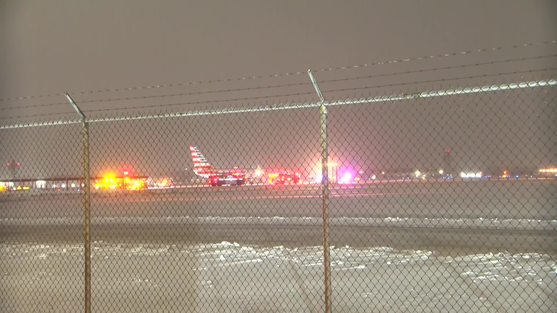 Watch: 90 passengers safe after American Airlines plane veers off ...