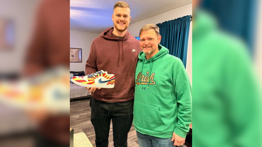 Banana Baller rocking locally made custom cleats for upcoming season