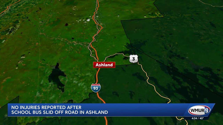 School bus slides off icy road in Ashland; no injuries reported