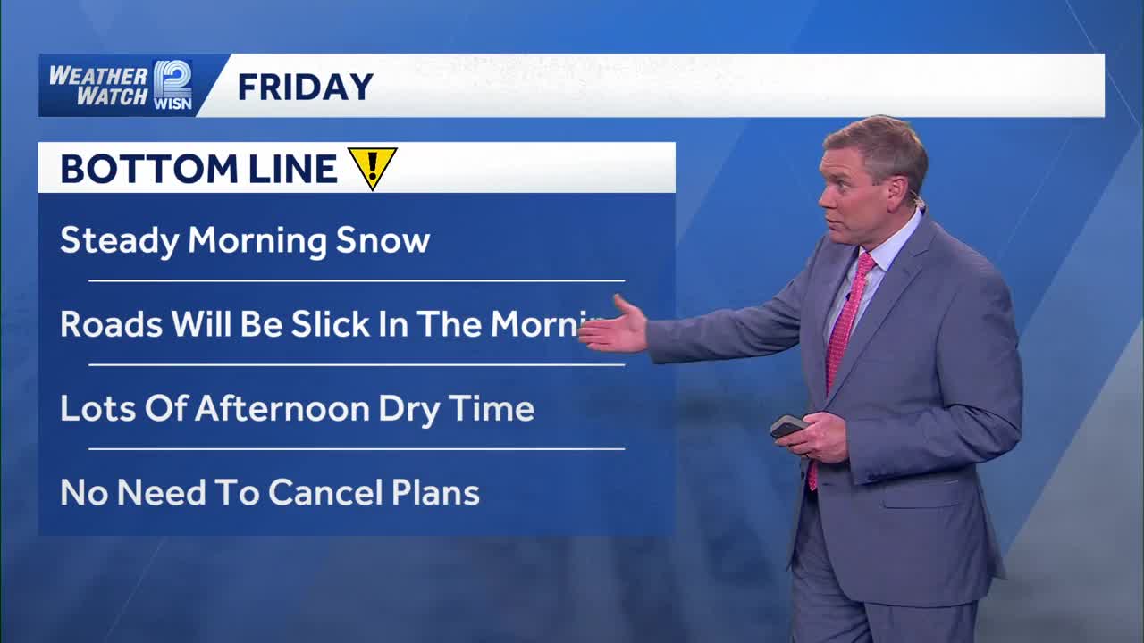 Snow showers to impact Friday morning commute in southeastern Wisconsin