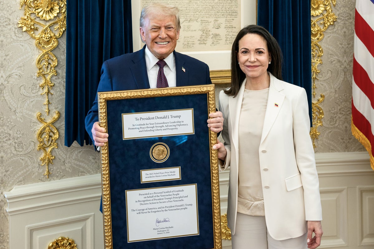 Can Maria Corina Machado give her Nobel Peace Prize to Trump?