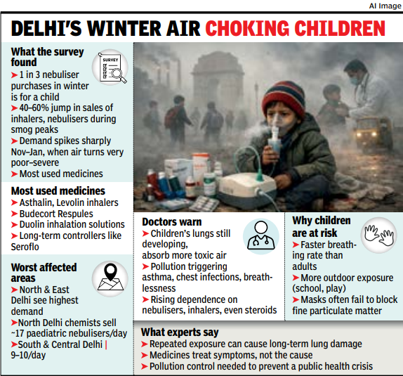 Health emergency: Delhi children gasp through winter as demand for ...