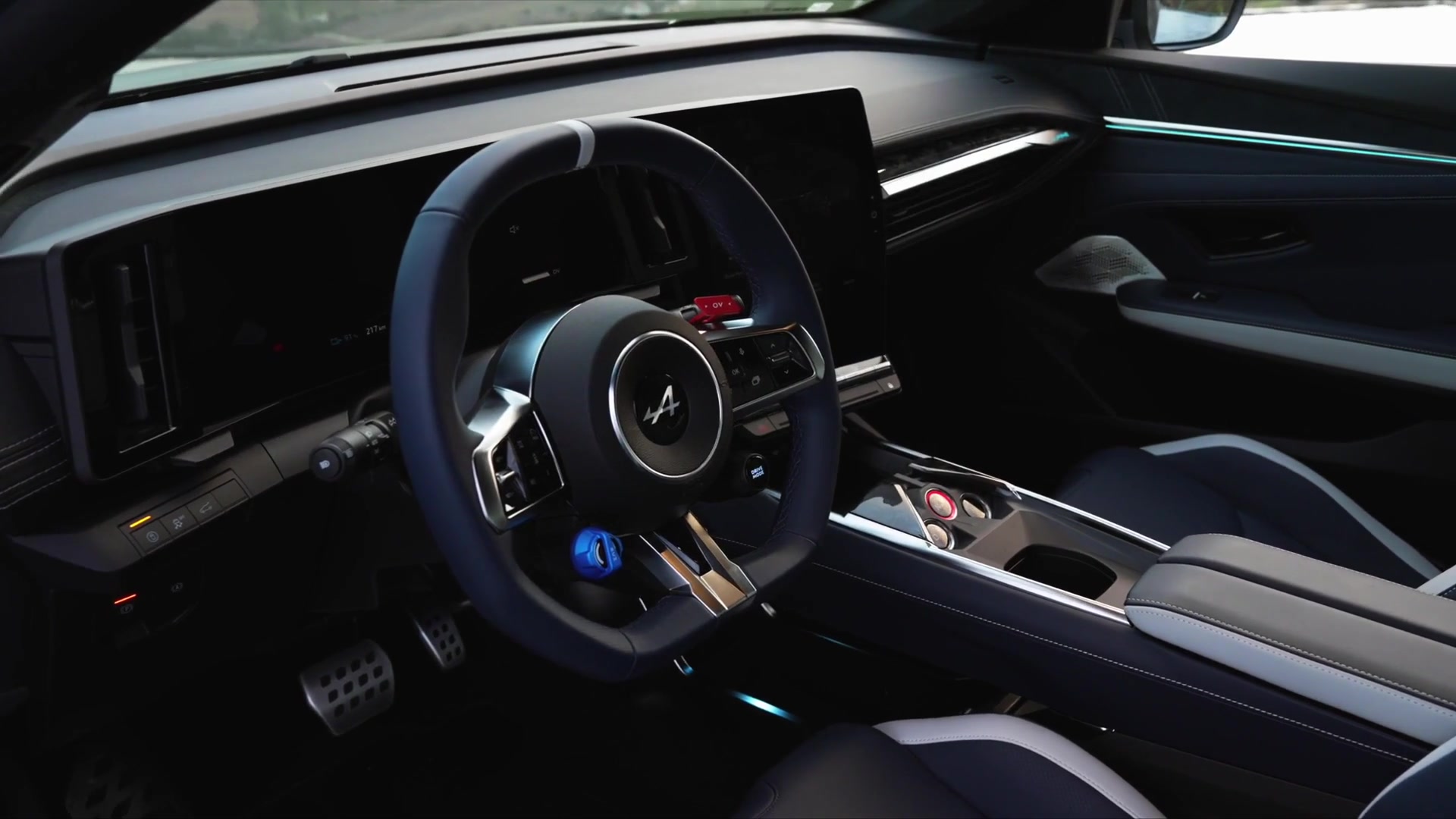 Alpine A390 GTS interior design in matt thunder grey