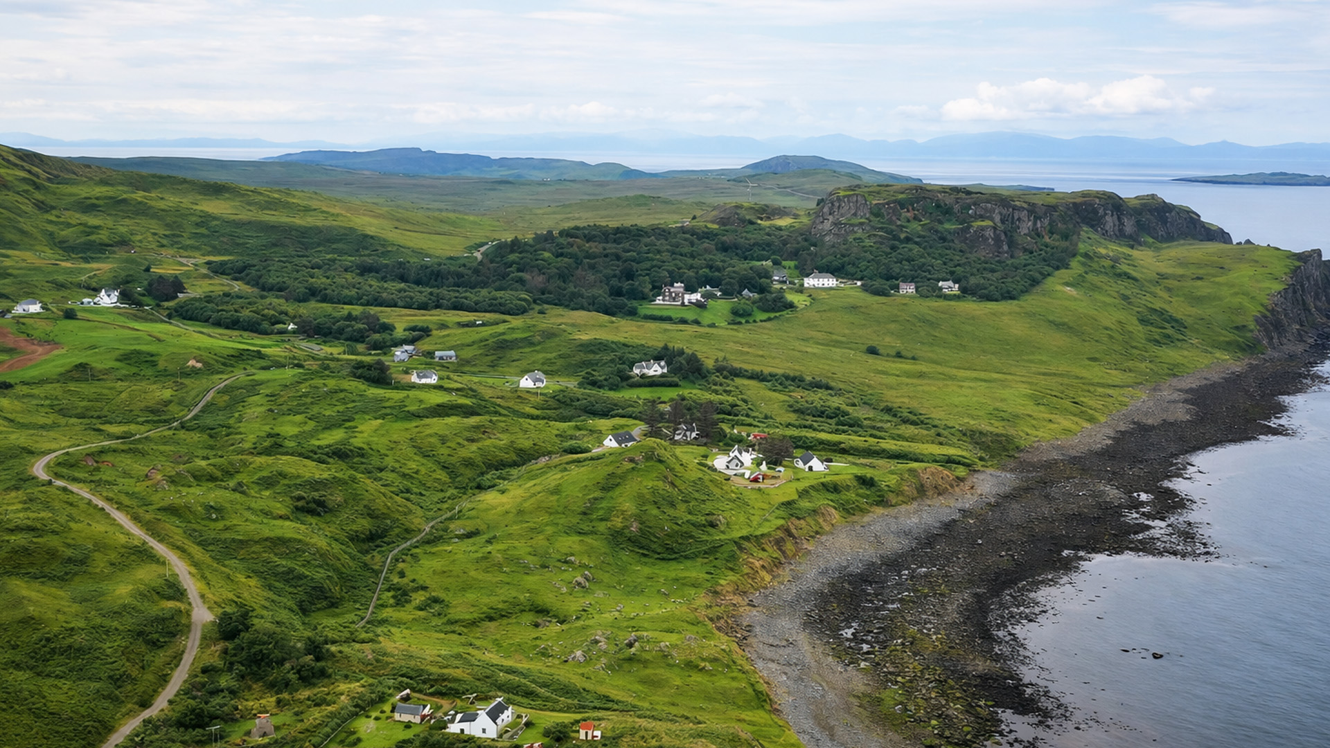 A village surrounded by nature