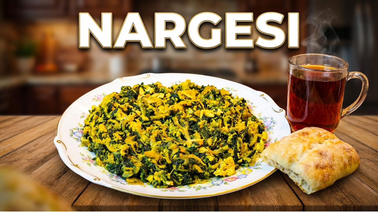 Nargesi explained: Persian spinach and eggs with garlic and turmeric