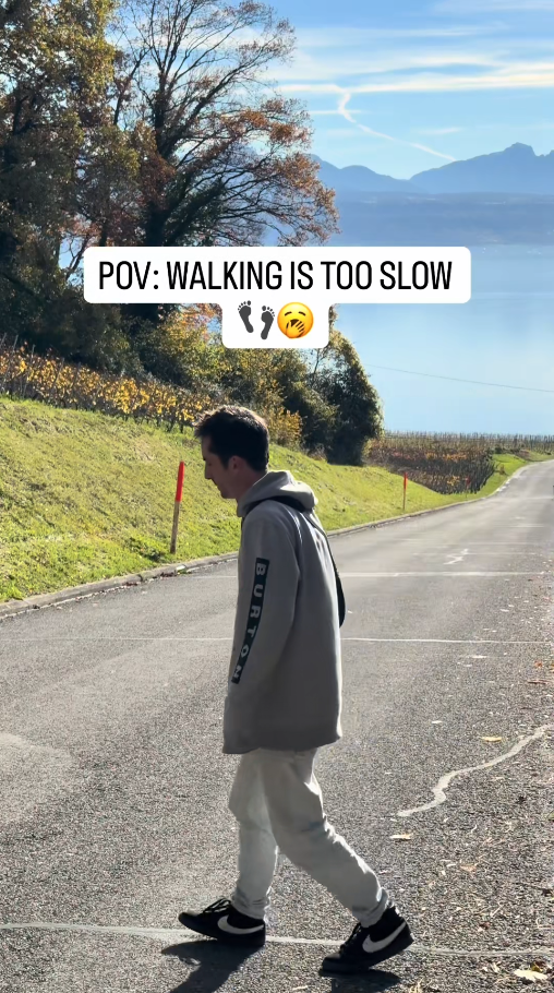 POV walking is too slow snowboarder style