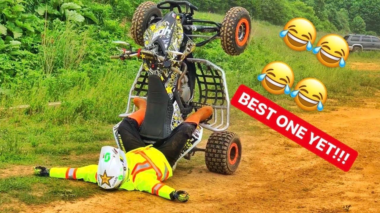 High-energy quad riding on dirt trails