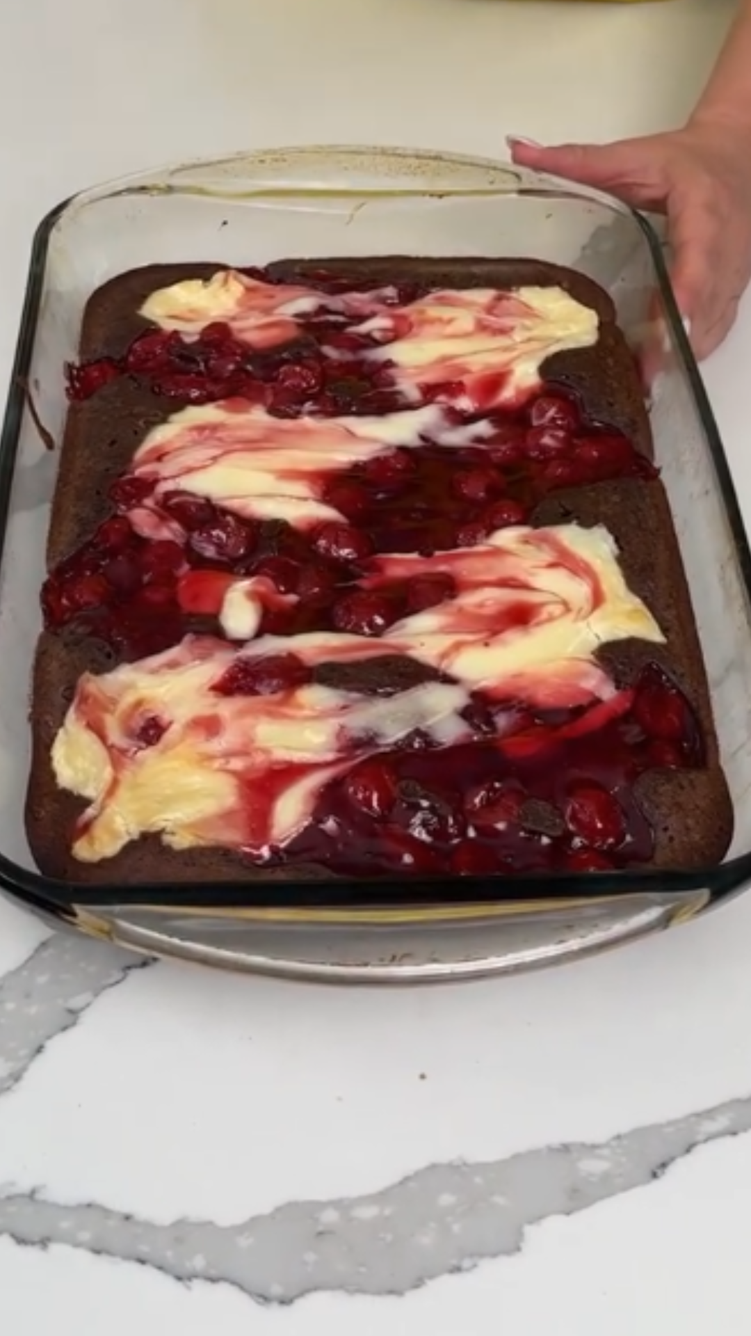 This easy dessert is so good: cherry cheesecake brownies
