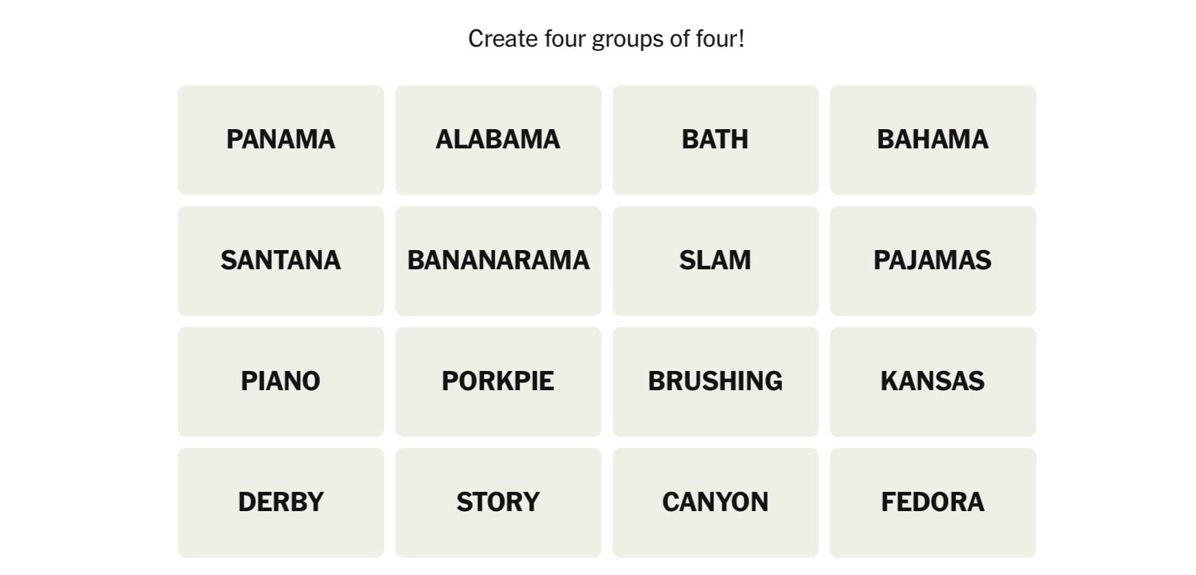 NYT Connections #950: Hints and solutions for January 16, 2026