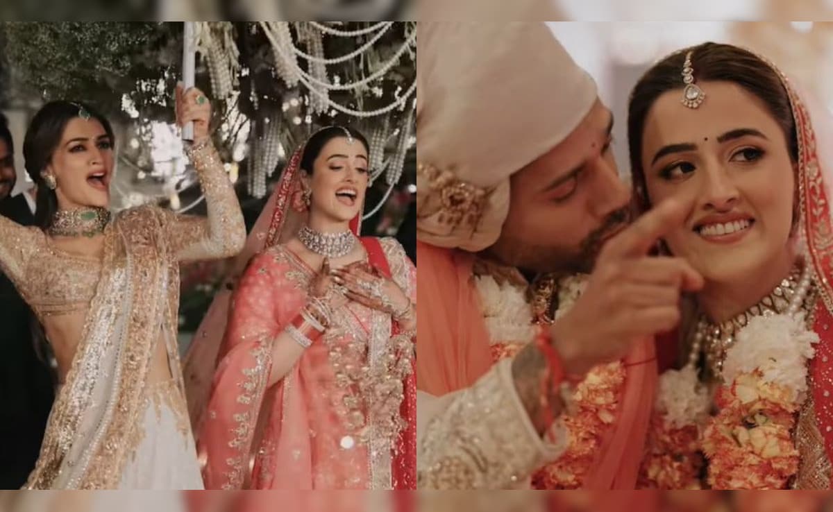 Watch: Nupur Sanon composed bridal entry song Aisa Milan for 'love of ...