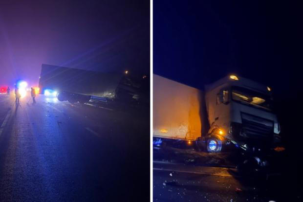 A34 crash: Pictures show lorry crash aftermath as recovery teams struggle