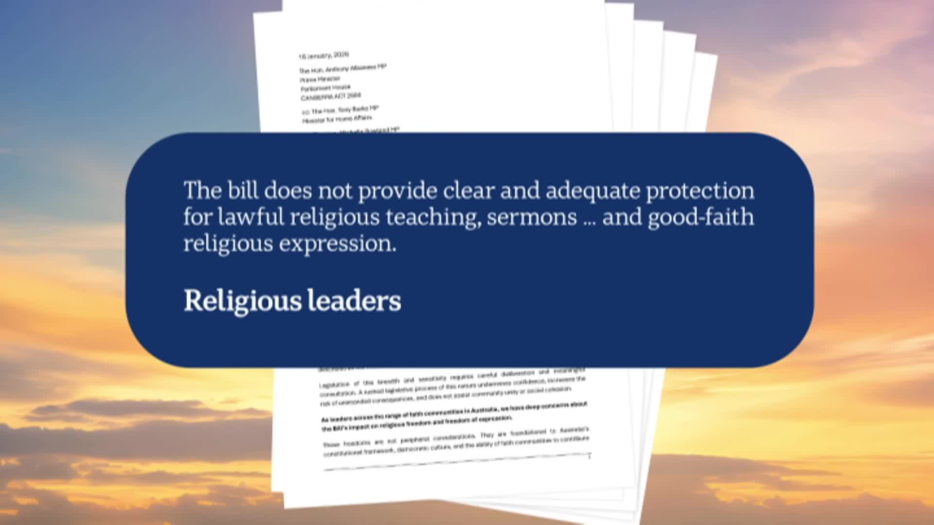Group of religious leaders writes to prime minister to express concern ...