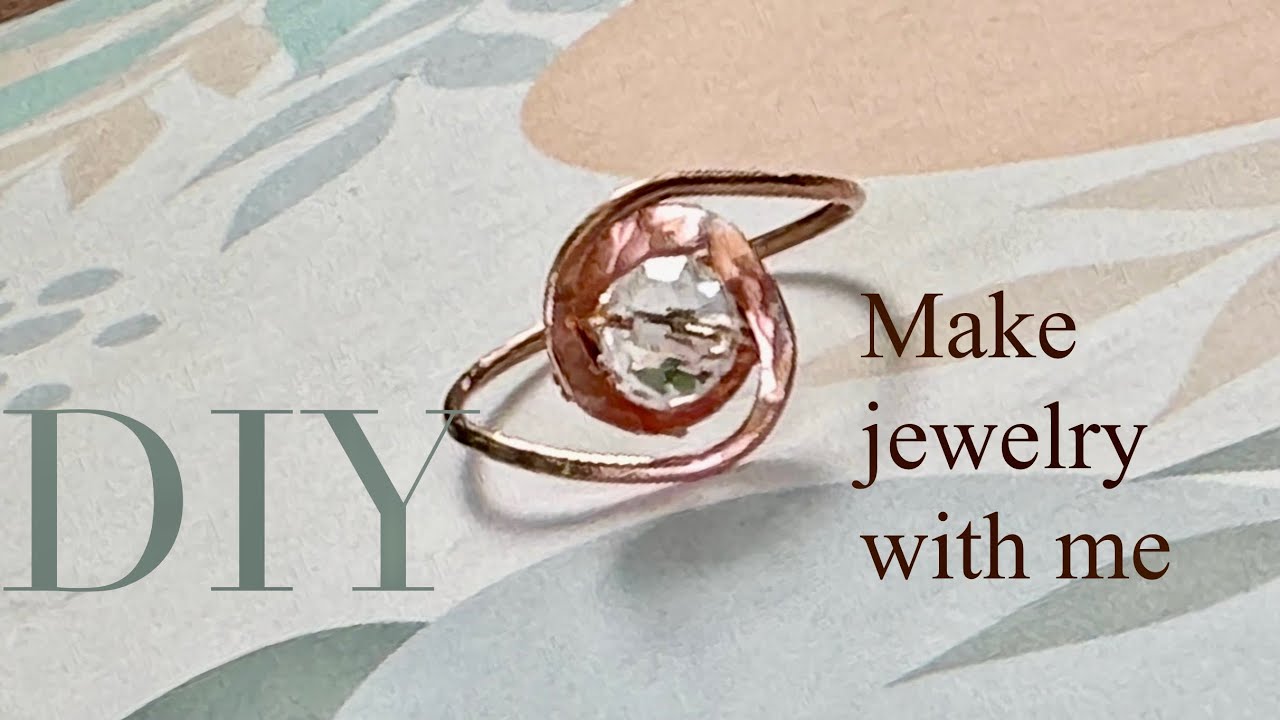 How to make a wire ring with a bead (beginner friendly)