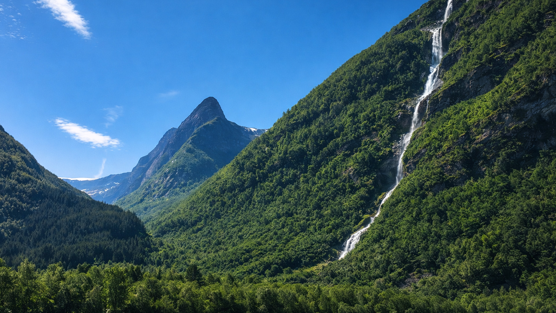 Where the mountains pour water