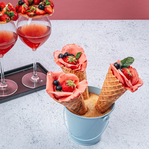 Romantic rose cocktail