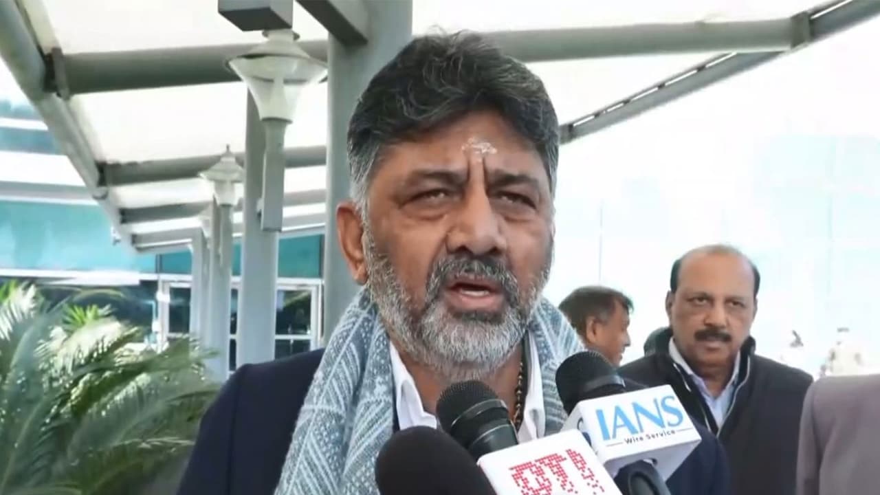 DK Shivakumar in Delhi for Congress top brass meet, stays mum on agenda